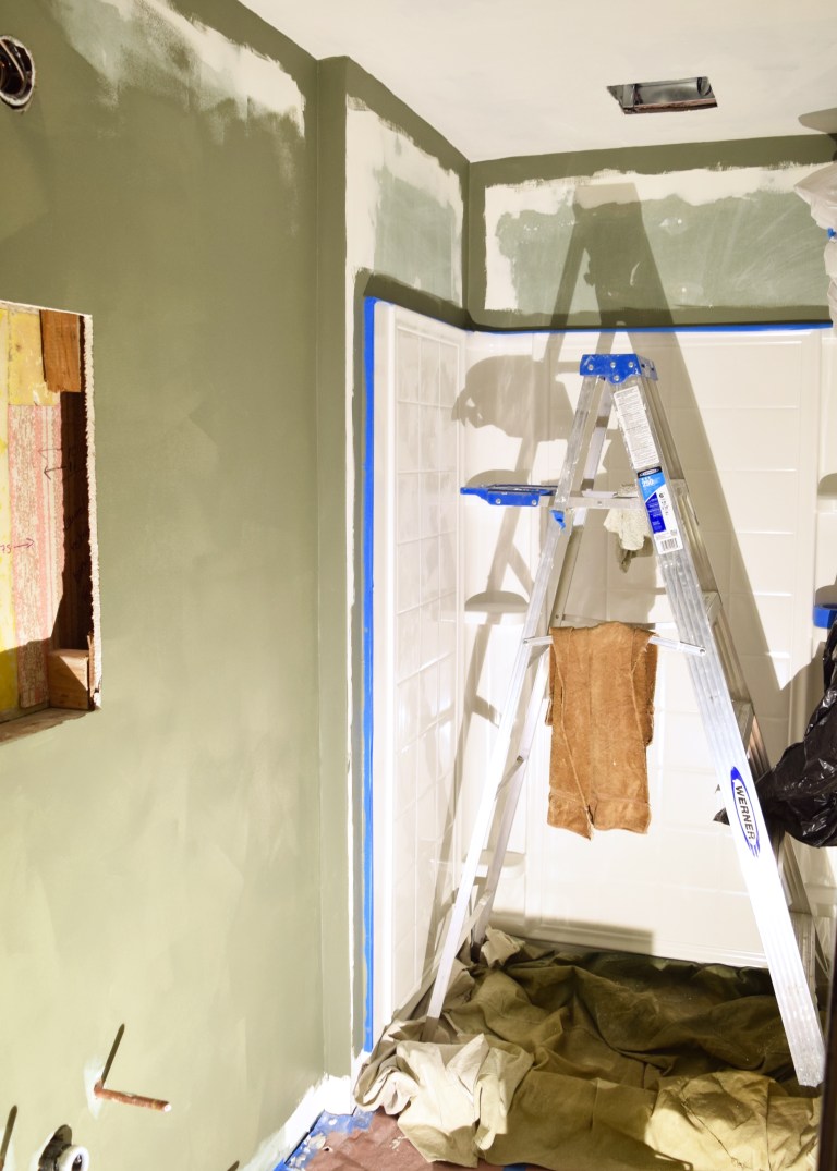 Priming and Painting the New Bathroom – Land of Laurel