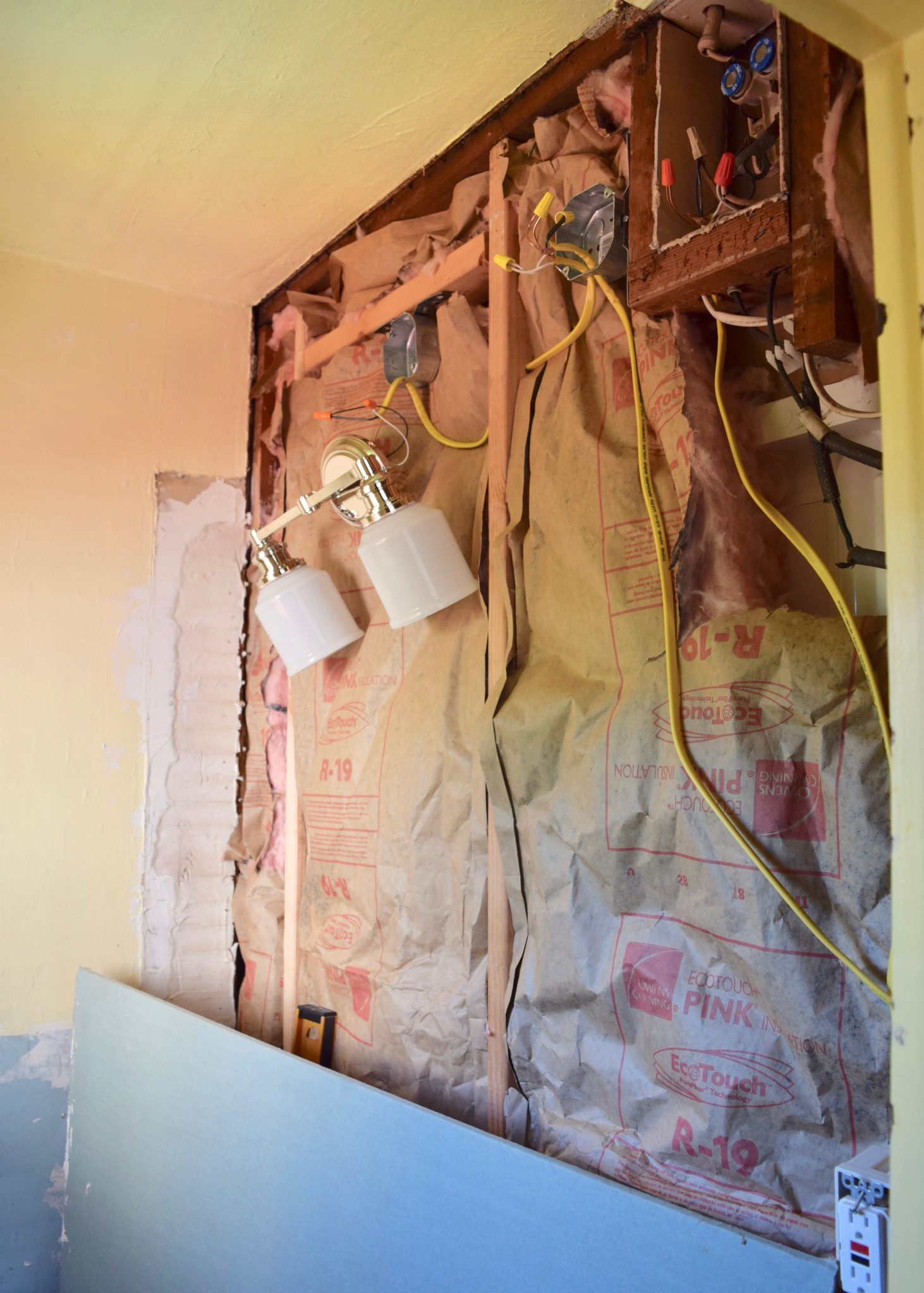 One Room Challenge: Week Two – Electrical & Drywall – Land of Laurel